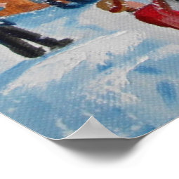 Scrooge A Christmas Carol winter snow scene ghosts Poster | Zazzle