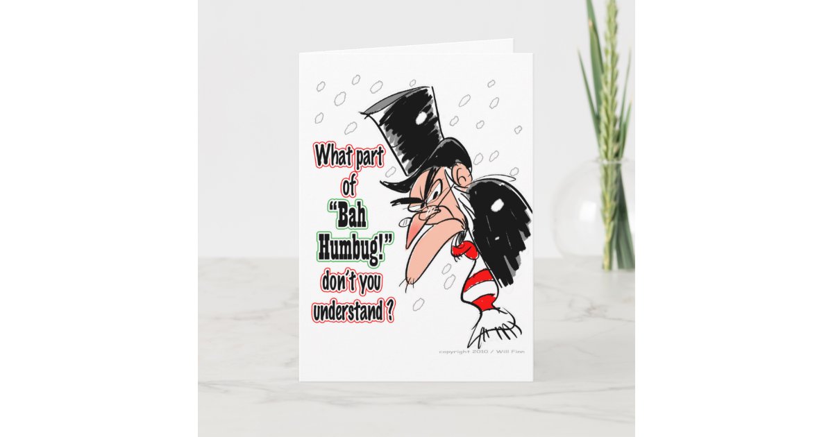 Scrooge Christmas card | Zazzle