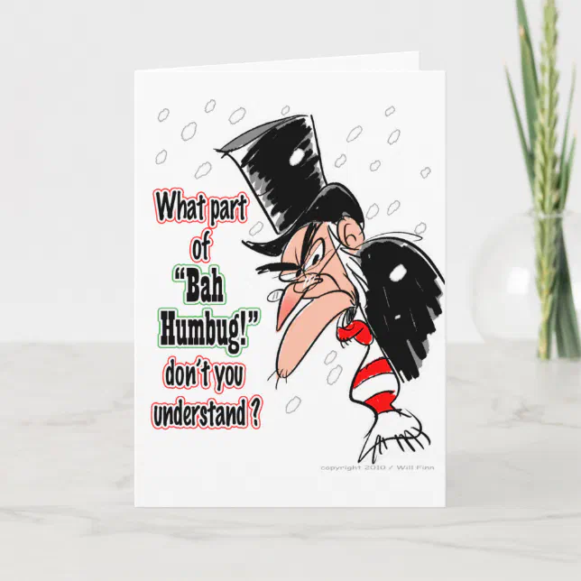 Scrooge Christmas card | Zazzle