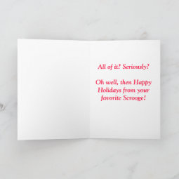 Scrooge Christmas card | Zazzle
