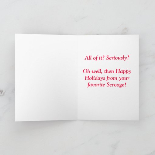 Scrooge Christmas card | Zazzle