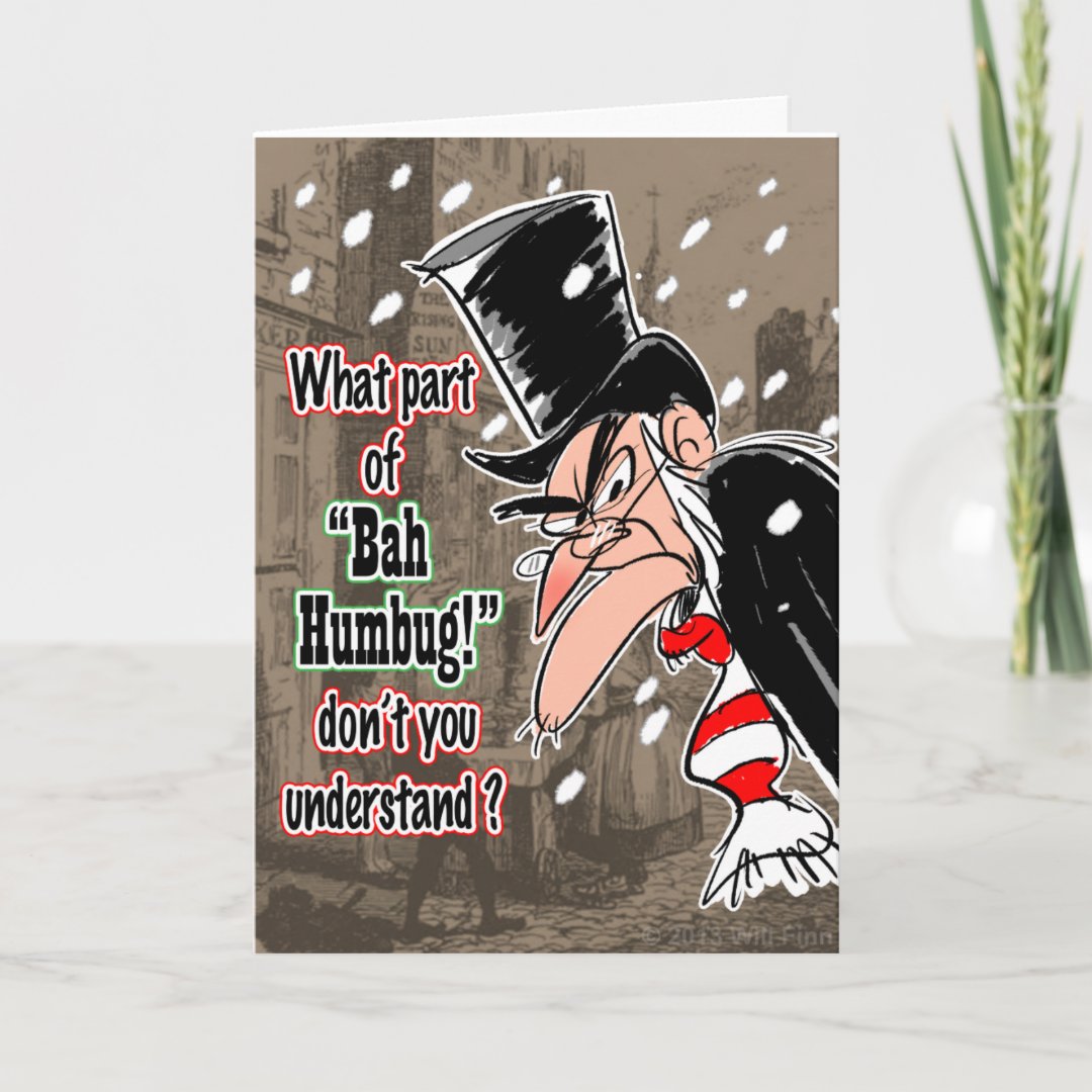 Scrooge Christmas card | Zazzle