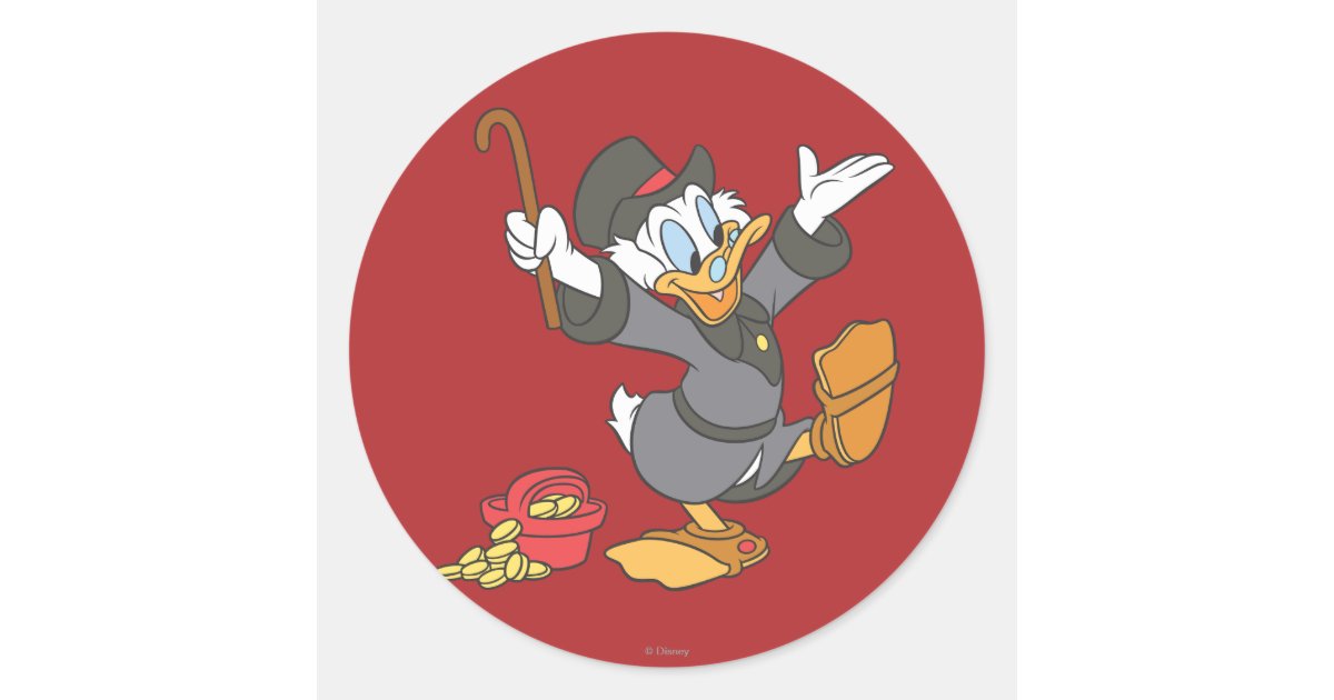 Scrooge McDuck Classic Round Sticker | Zazzle