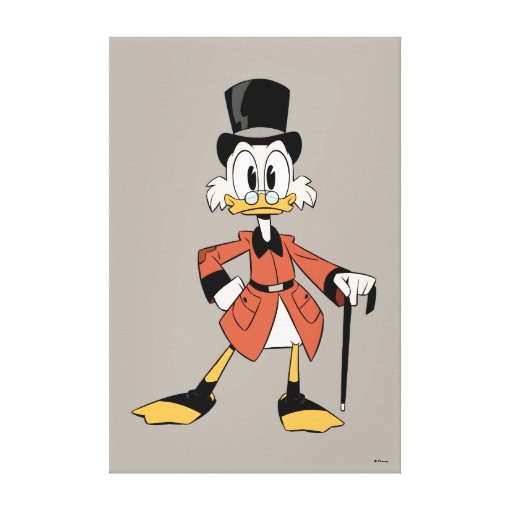 Scrooge McDuck | Work Hard Quack Hard Canvas Print | Zazzle