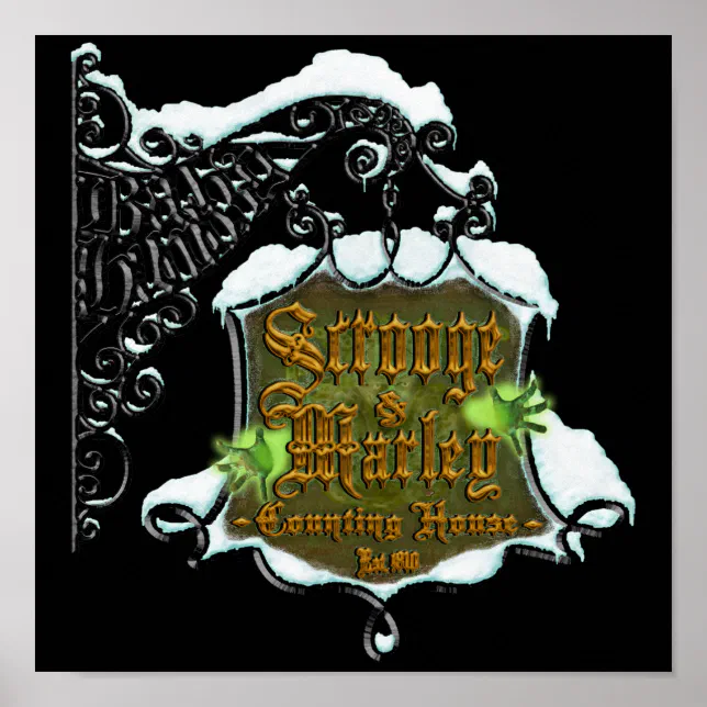 ScroogeHauntedSign Poster | Zazzle