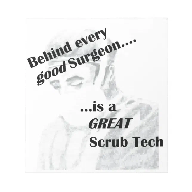 Scrub Tech Notepad | Zazzle