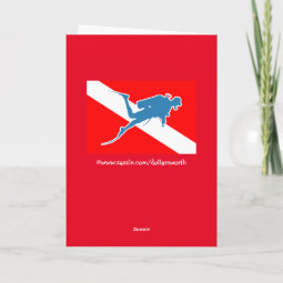Scuba Diver Diver-Down Birthday Card | Zazzle