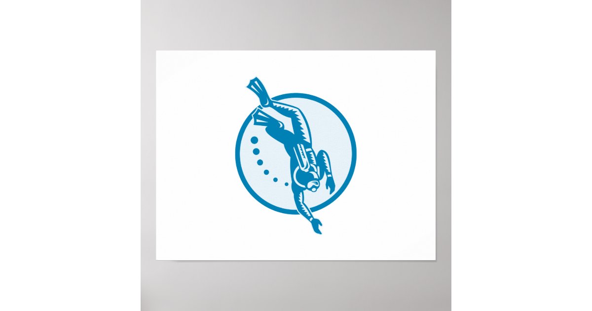 scuba, diver, diving, dive, underwater, swimming, poster | Zazzle
