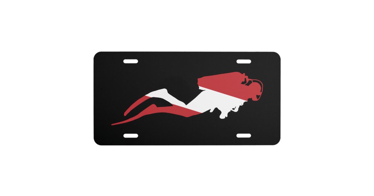 Scuba Diver License Plate | Zazzle