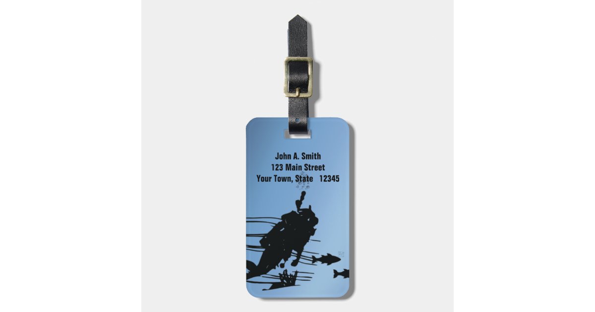 Scuba Diver Luggage Tag | Zazzle