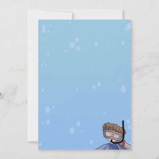 Scuba Diver Pool Party Birthday Invitation | Zazzle
