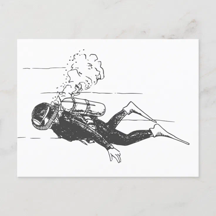 Scuba Diver Postcard | Zazzle