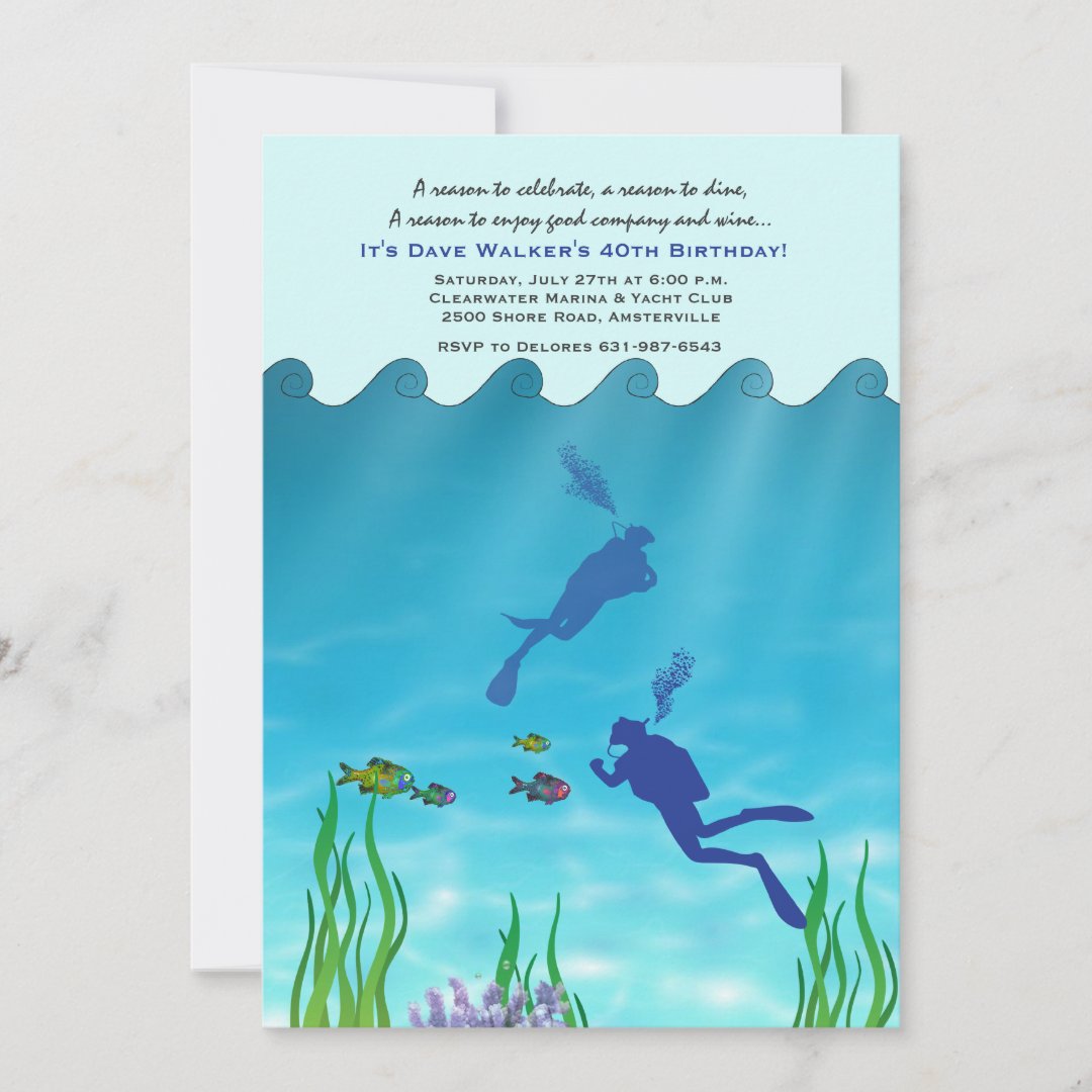 Scuba Divers Invitation | Zazzle