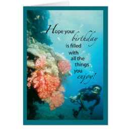 Scuba Diving Birthday Cards - Greeting & Photo Cards | Zazzle