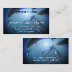 Scuba diving business card | Zazzle