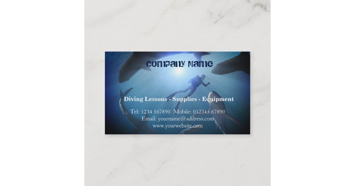 Scuba diving business card | Zazzle
