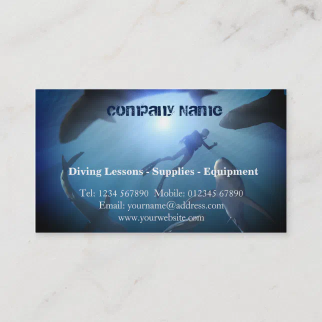 Scuba diving business card | Zazzle