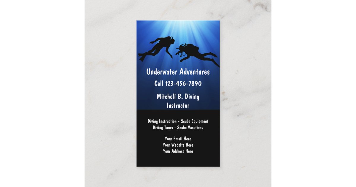 Scuba Diving Business Card | Zazzle