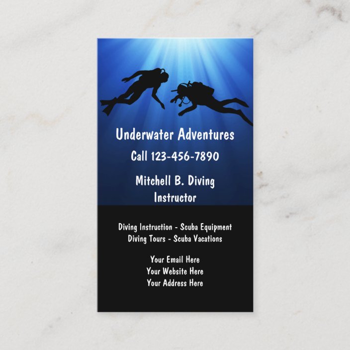 Scuba Diving Business Card | Zazzle