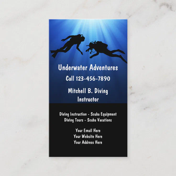 Scuba Diving Business Card | Zazzle