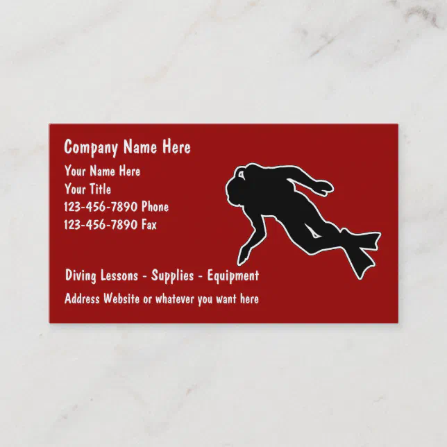 Scuba Diving Business Cards | Zazzle