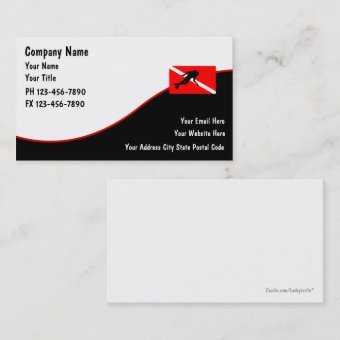 Scuba Diving Business Cards | Zazzle