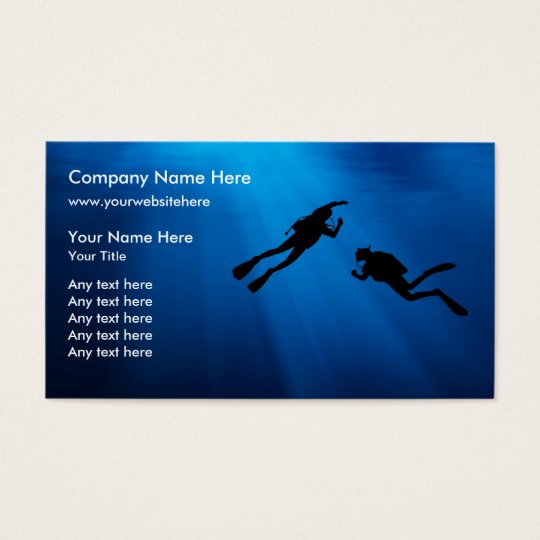 Scuba Diving Business Cards Template | Zazzle.com