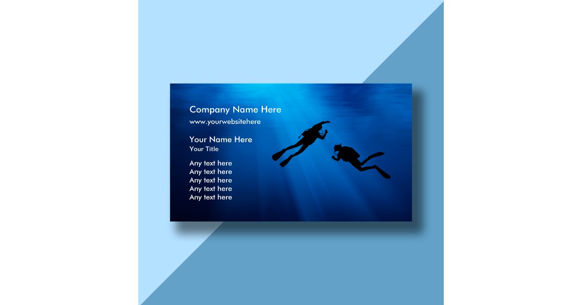 Scuba Diving Business Cards Template | Zazzle