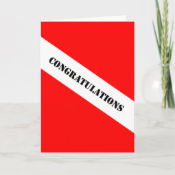 Scuba Diving Congratulations Card | Zazzle