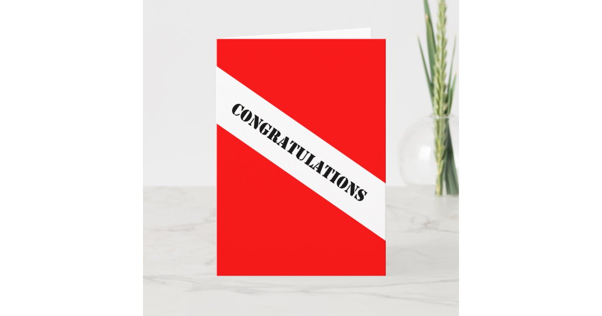 Scuba Diving Congratulations Card | Zazzle