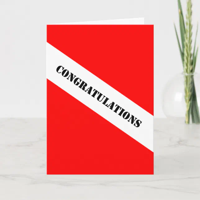 Scuba Diving Congratulations Card | Zazzle
