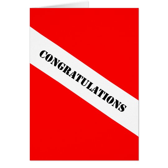 Scuba Diving Congratulations Card | Zazzle.com