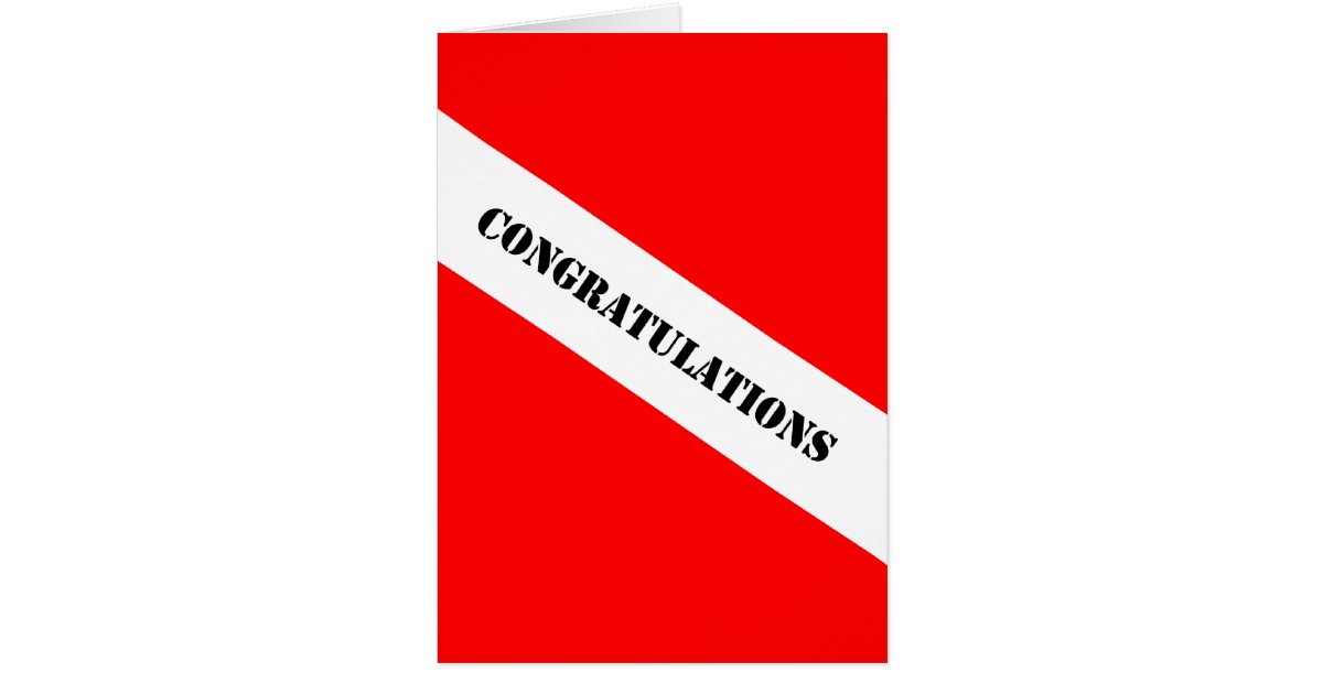 Scuba Diving Congratulations Card | Zazzle.com