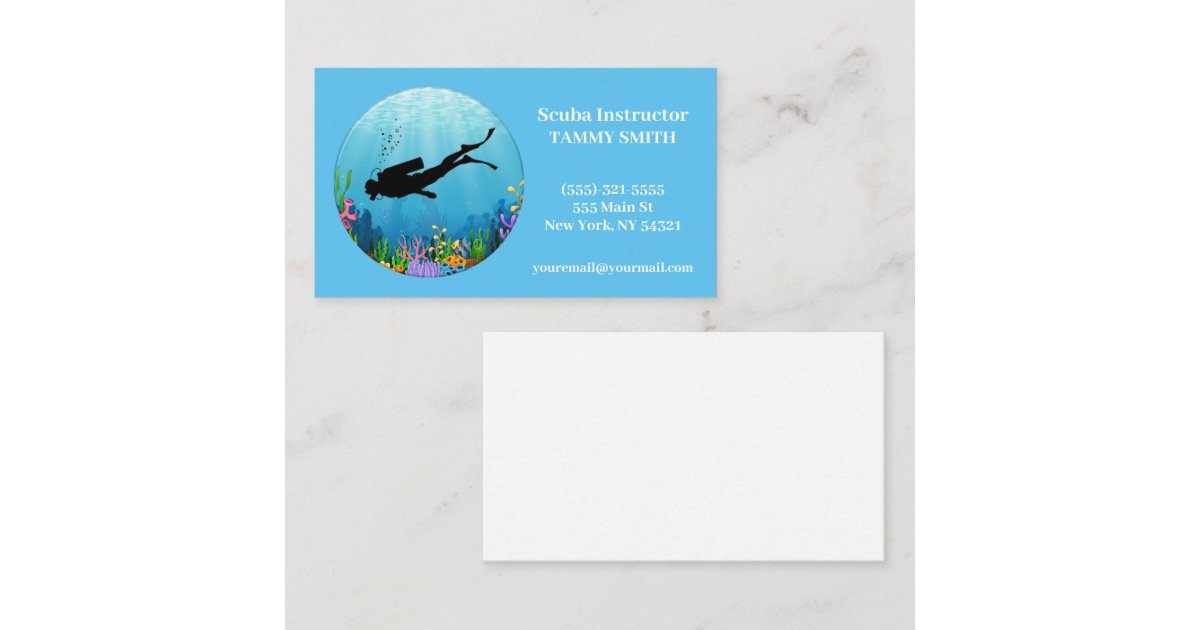Scuba Diving Dive Business Card | Zazzle