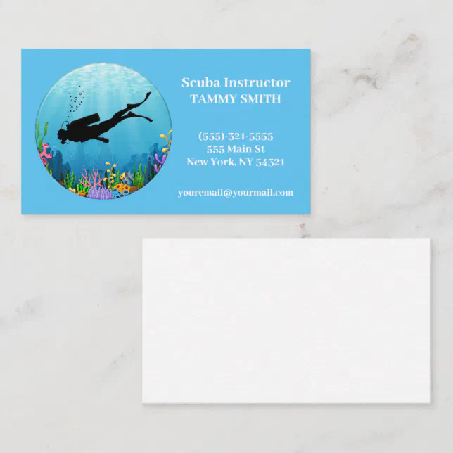 Scuba Diving Dive Business Card | Zazzle