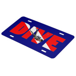 Scuba Diving DIVE License Plate | Zazzle