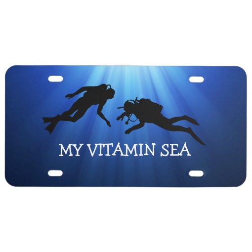 Scuba Diving Funny Auto Tags License Plate | Zazzle