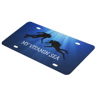 Scuba Diving Funny Auto Tags License Plate | Zazzle