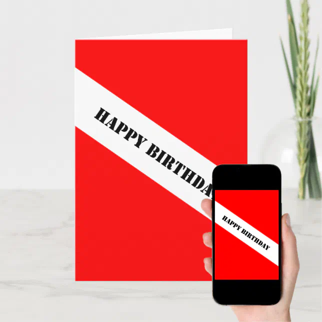 Scuba Diving Happy Birthday Card | Zazzle