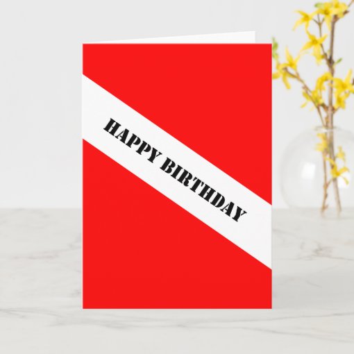 Scuba Diving Happy Birthday Card | Zazzle