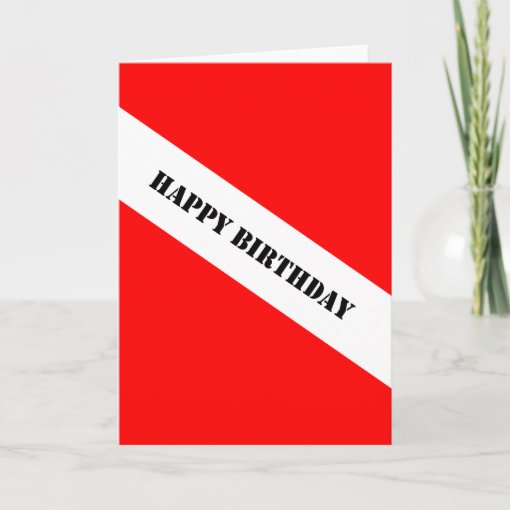 Scuba Diving Happy Birthday Card | Zazzle