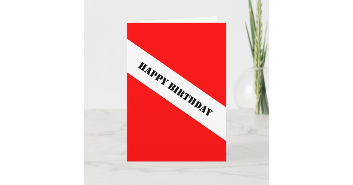 Scuba Diving Happy Birthday Card | Zazzle