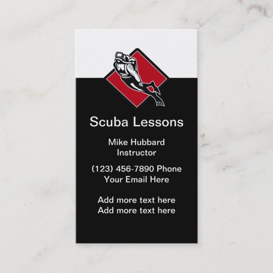 Scuba Diving Lessons Business Card | Zazzle.com