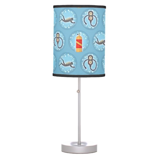 Scuba Diving Pattern - Cute Scuba Theme Table Lamp | Zazzle.com