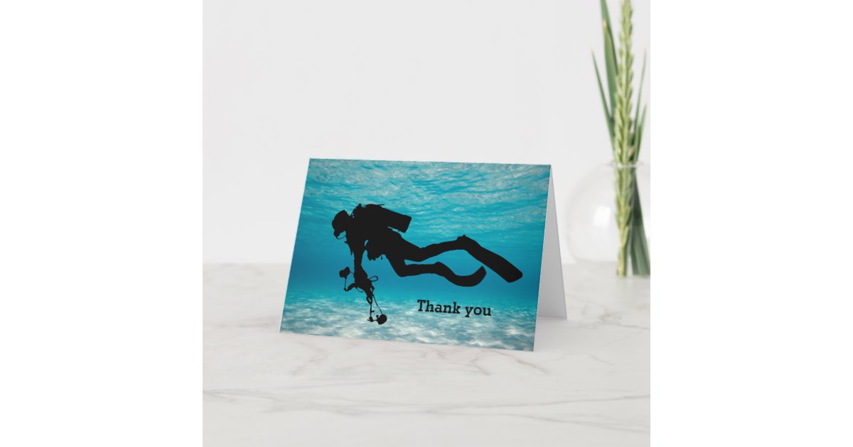 Scuba Diving Thank You Card | Zazzle