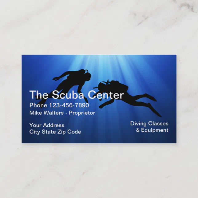 Scuba Diving Theme Business Card | Zazzle