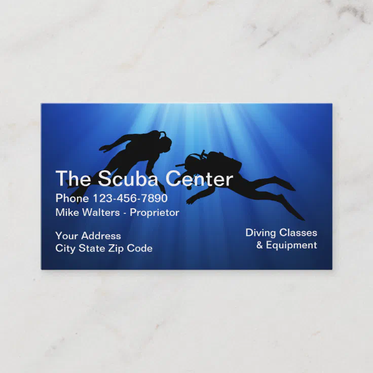 Scuba Diving Theme Business Card | Zazzle