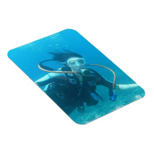 Scuba Girl Flexible Magnet | Zazzle
