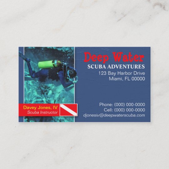 Scuba Instructor Business Card | Zazzle.com
