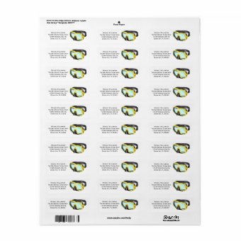 Scuba Snorkel Diving Mask Custom Name or Business Label | Zazzle